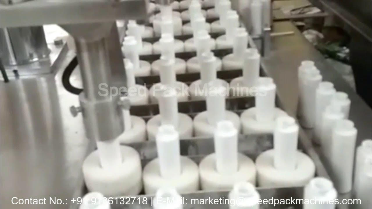 Automatic Four Head Powder Filling Machine - YouTube