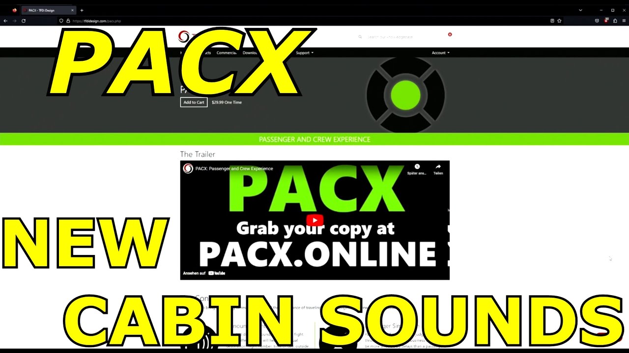 MSFS | PACX | CABIN SOUNDS FOR PACX | HELPDESK - YouTube