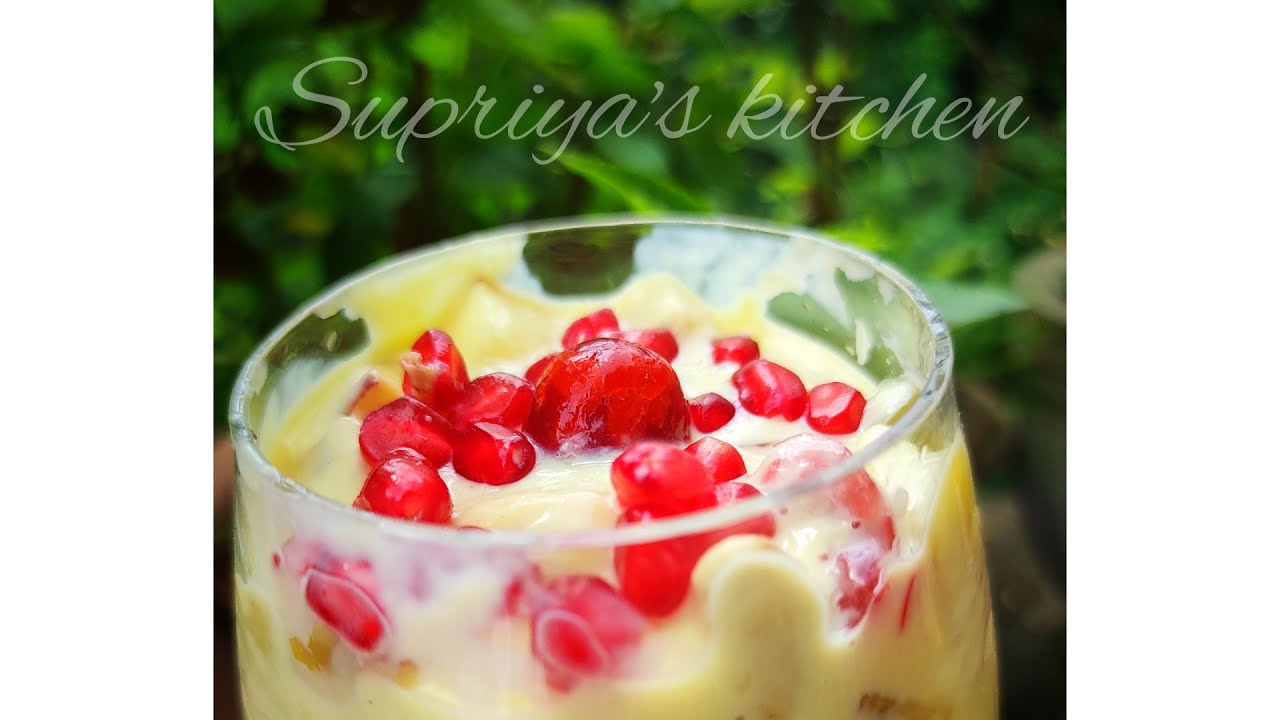 fruit custard//custard recipe//morning breakfast//mixed fruit recipe ...