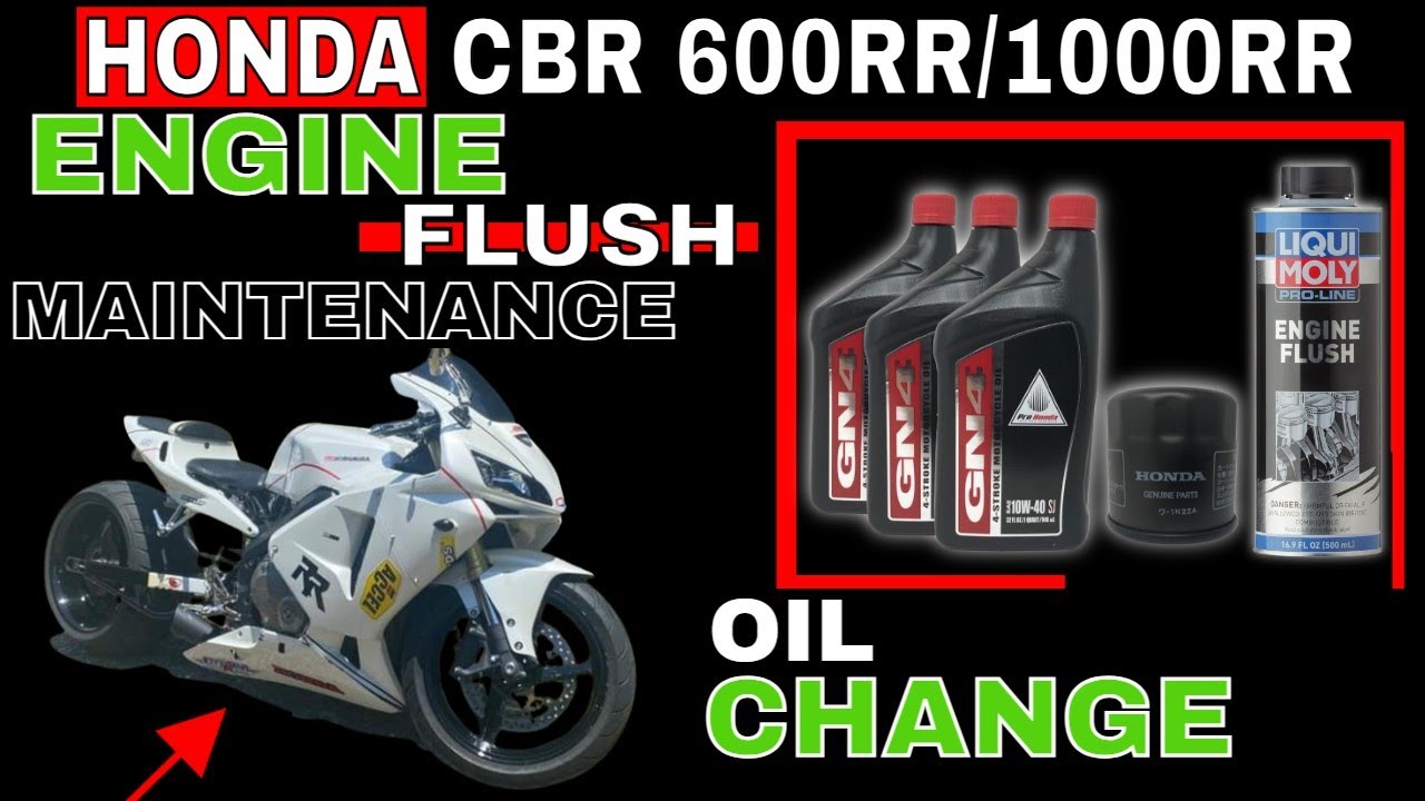 Honda CBR 600RR / 1000RR Engine Flush and Oil Change (JOATD) - YouTube