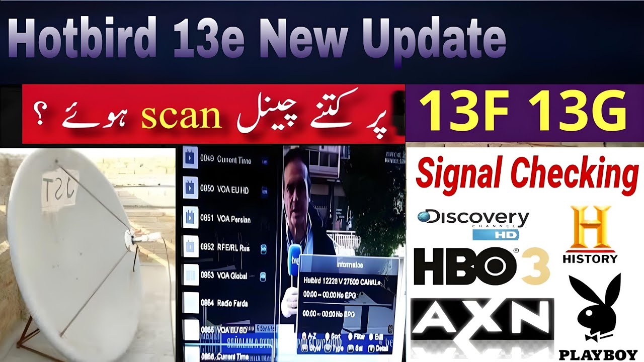 13e Hot bird Satellite New Update | 13G 13F Signal Checking 2023 | 4k ...