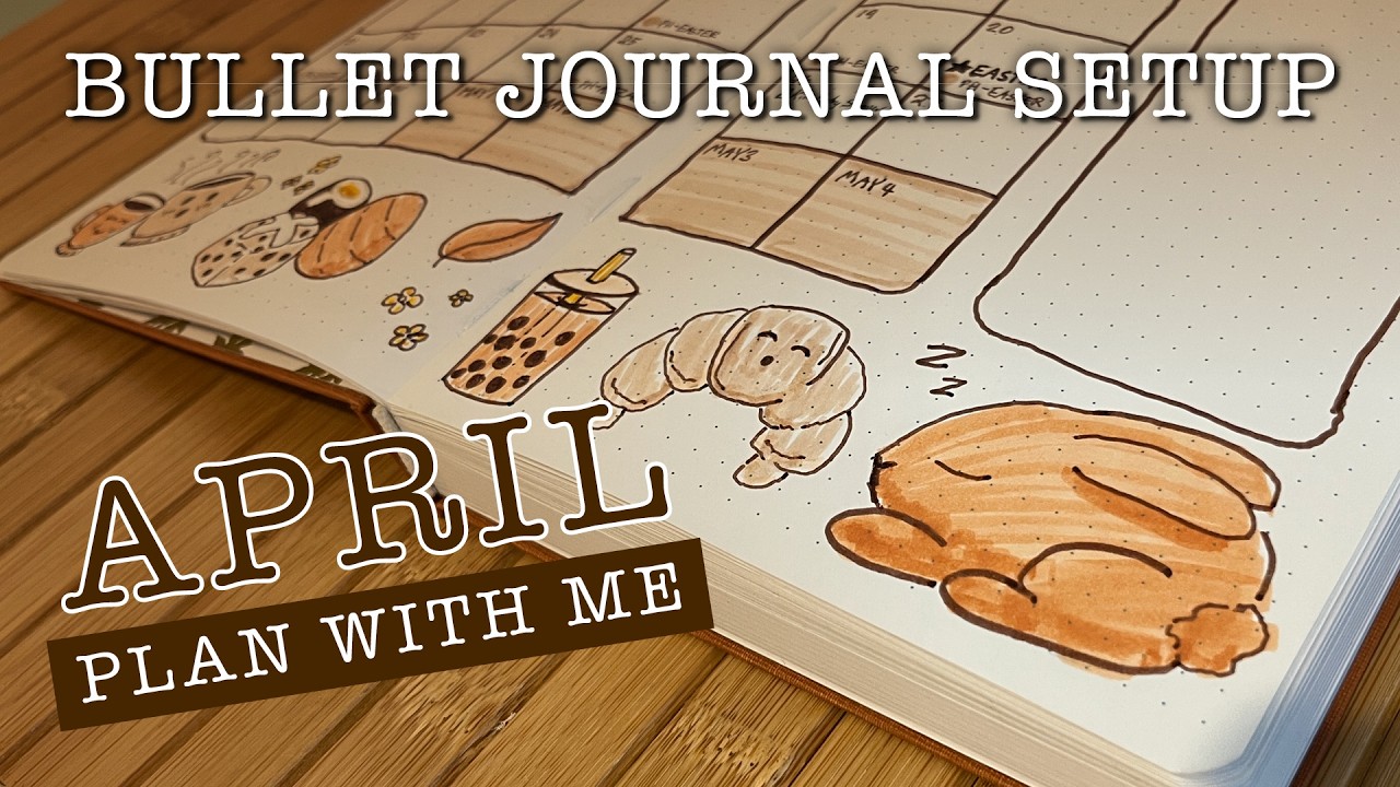 Bullet Journal Setup for April | Autumn + Easter - YouTube