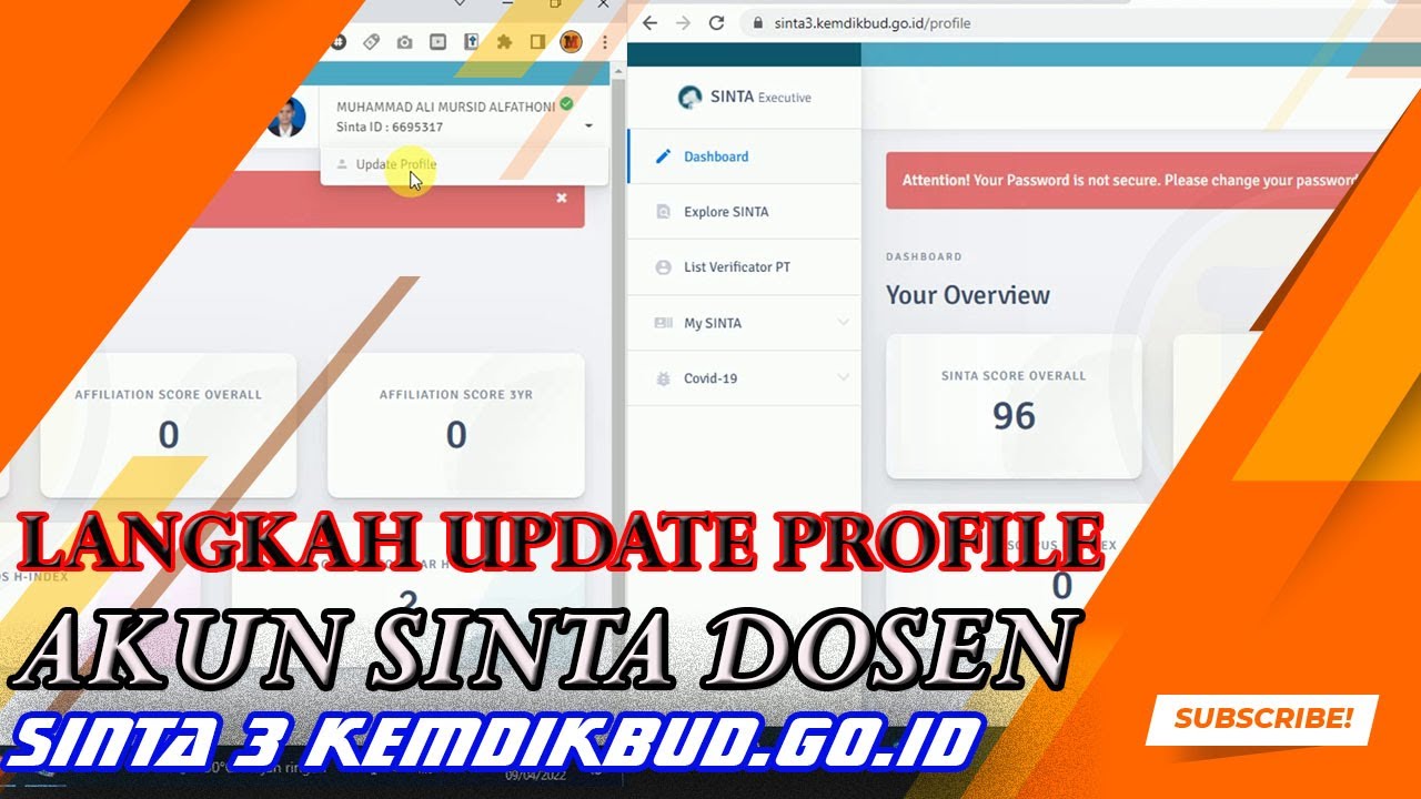 Cara Update Profile Sinta Kemdikbud Versi Terbaru [sinta3-kemdikbud-go-id] - YouTube