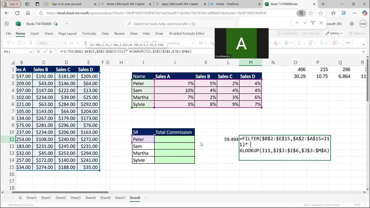 Sum If Formula bit different Total Commission Calculation Excel - YouTube