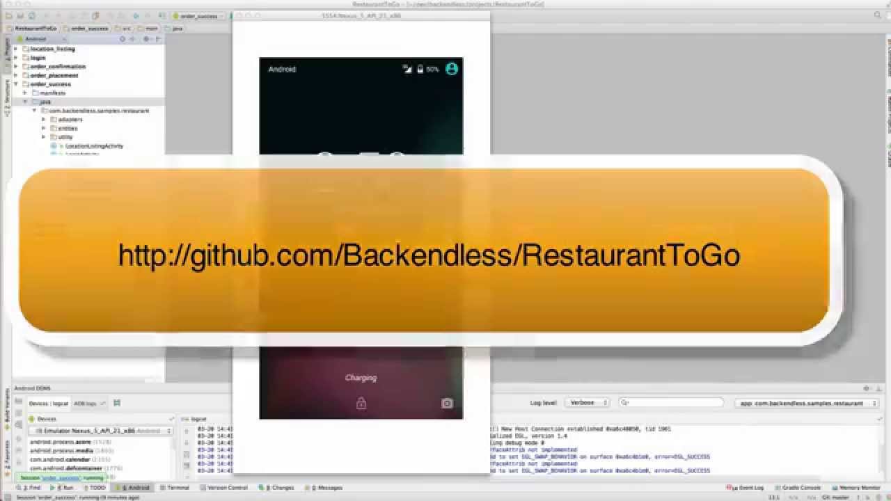 Backendless Sample App for Android - Restaurant-to-Go. Overview - YouTube