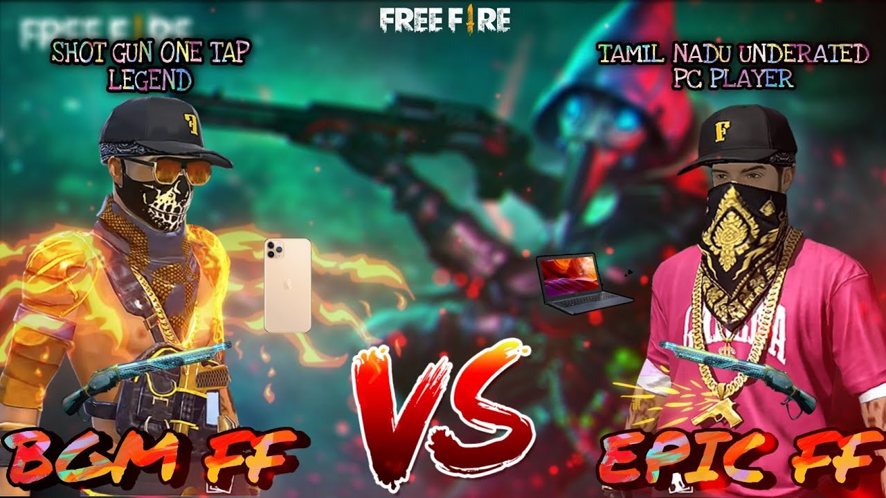 1 VS 1 EPIC FF 👿 VS BGM FF 😈 - YouTube