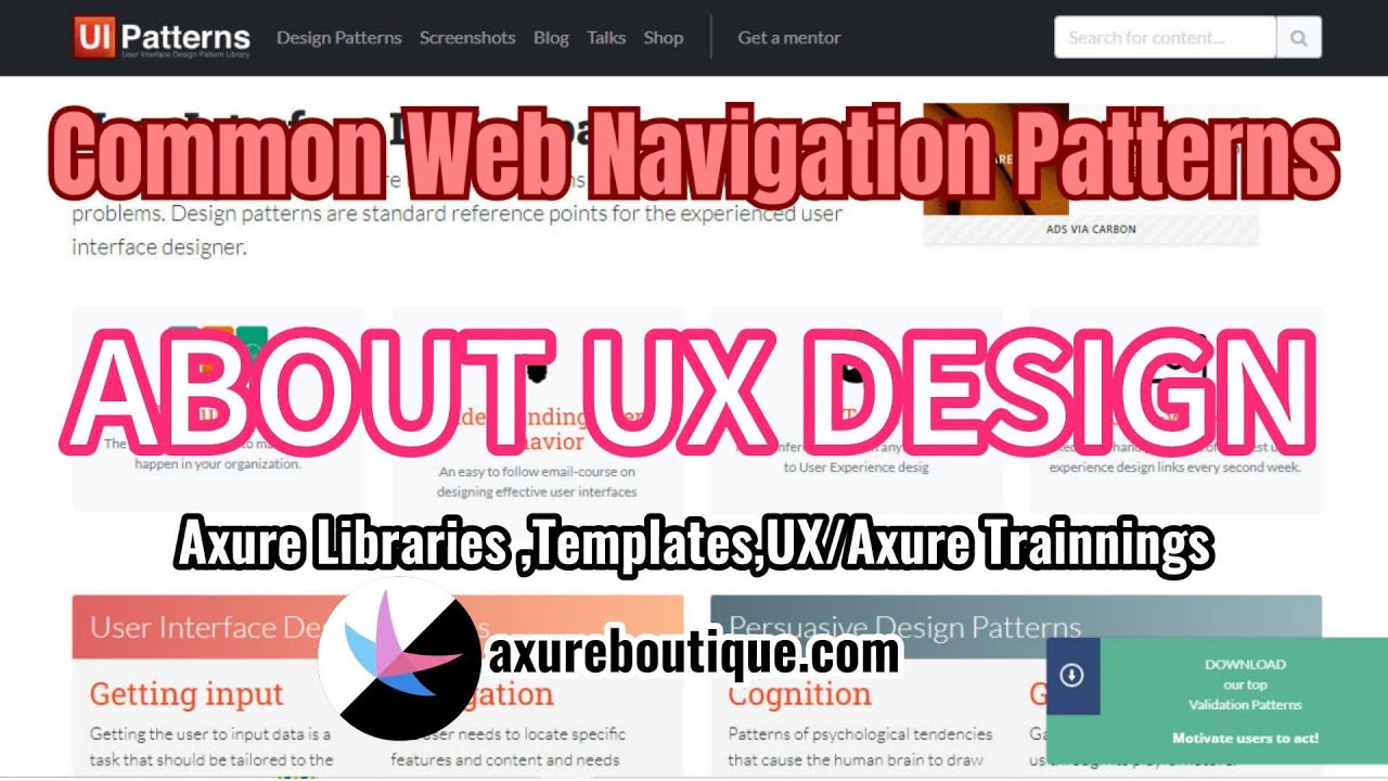 About UX: Common Web Navigation Patterns - YouTube