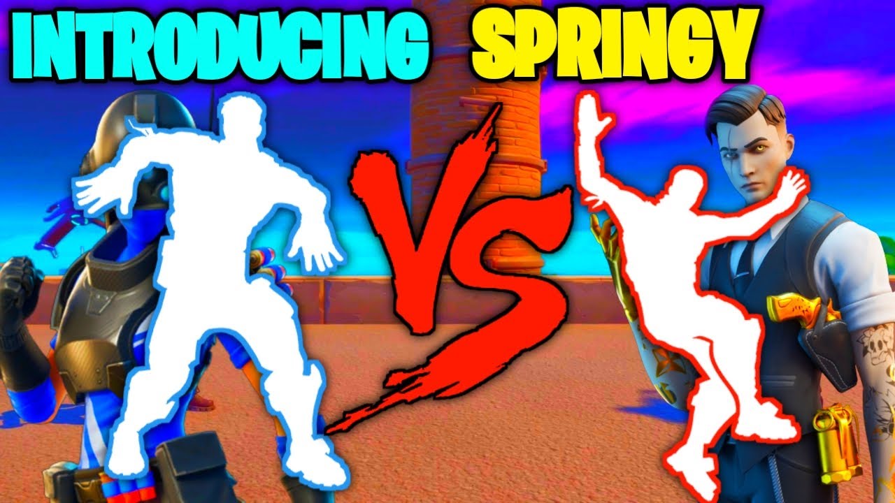 FORTNITE INTRODUCING VS SPRINGY EMOTE - YouTube