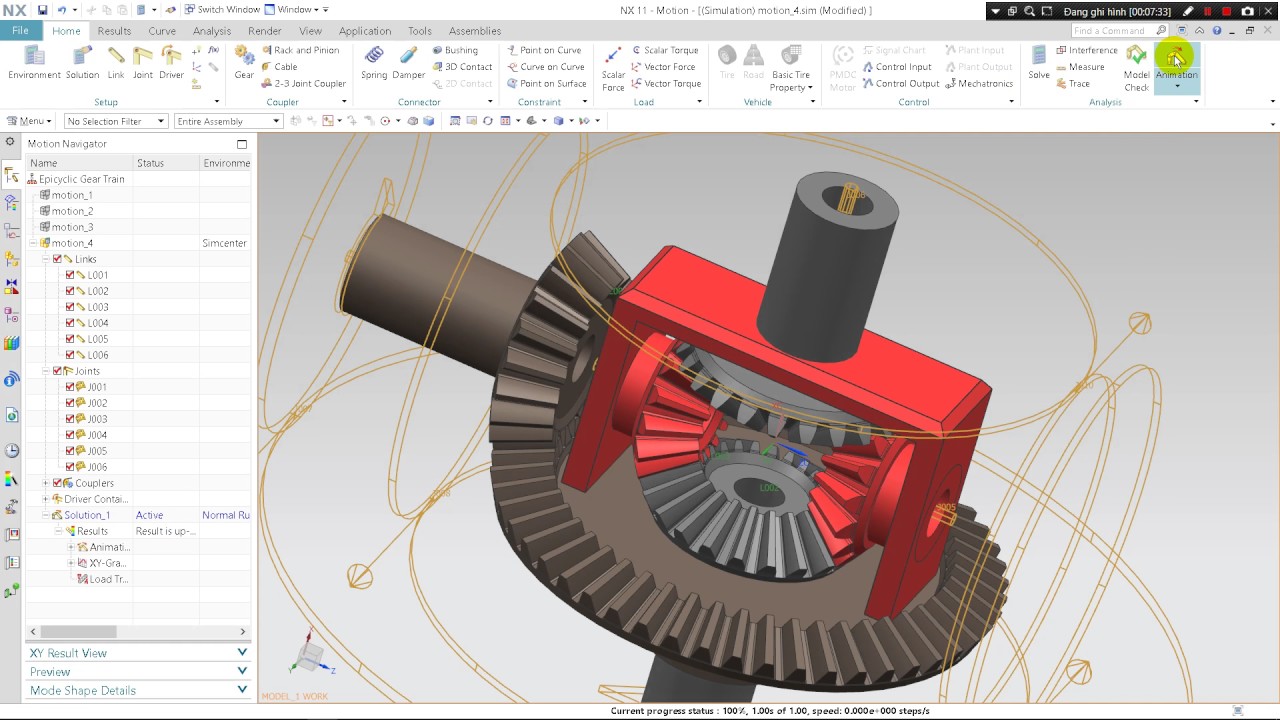 Motion simulation Gear on nx '' mô phỏng chuyển động bánh răng vi sai ...