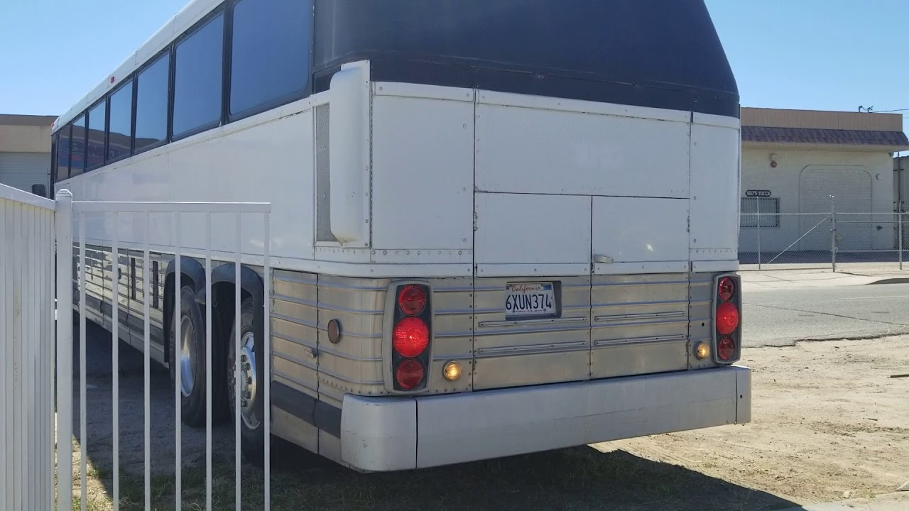 Backing in my MCI bus - YouTube