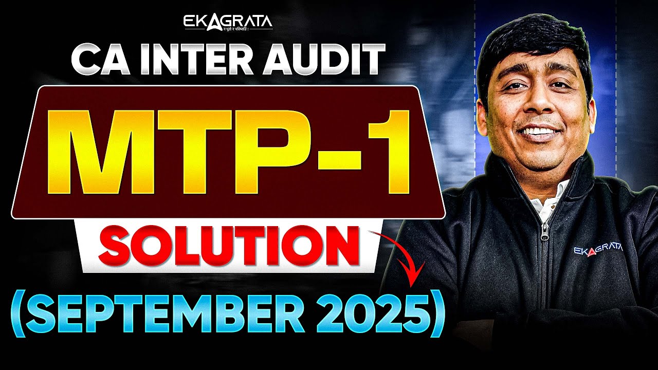 CA Inter Audit | CA Inter MTP Solutions | MTP 1 Solution (SEP 25) | By Jayesh Bhandari Sir - YouTube