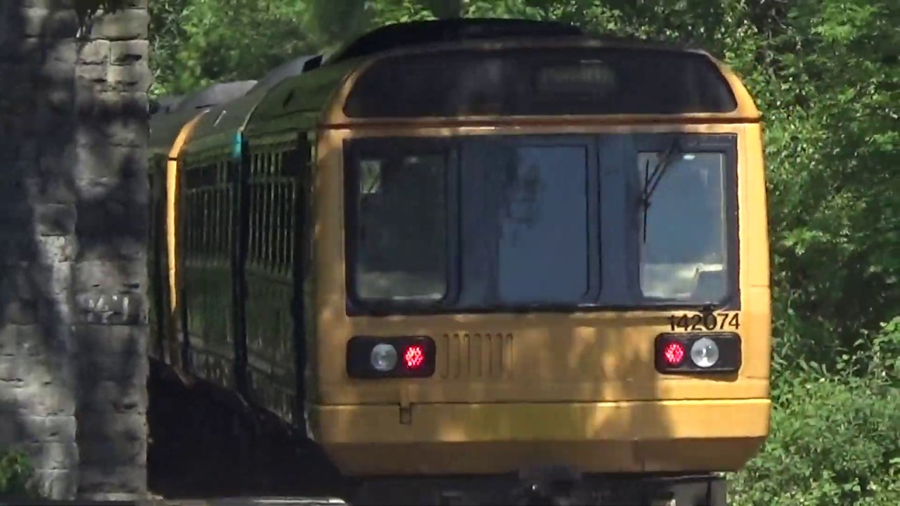 Penarth train station-train going to Bargoed - YouTube