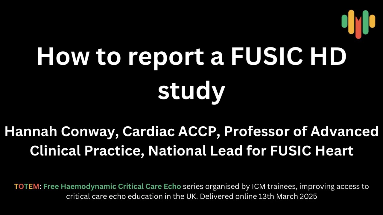 TOTEM: How to report a FUSIC HD study with Hannah Conway - YouTube