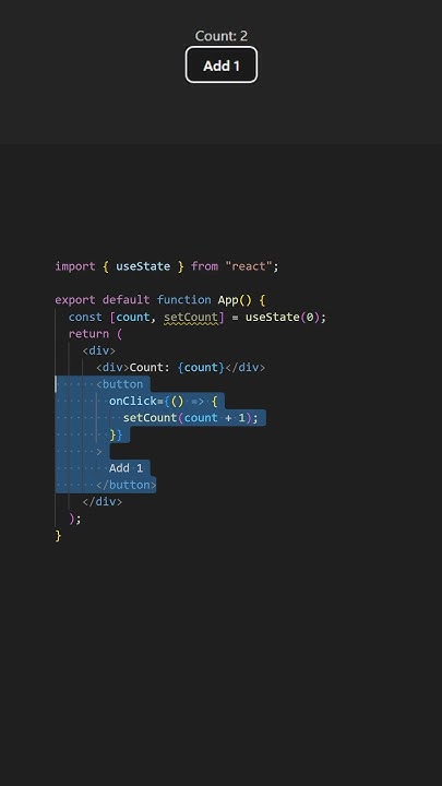 Savoir utiliser useState de React en 60 seconds - YouTube