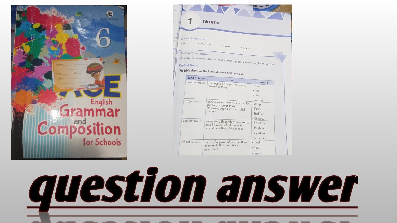 ACE english grammar COMPOSITION class 6 chapter 1 question answer - YouTube