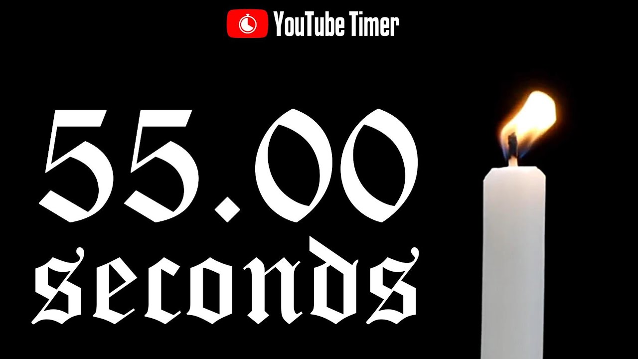 55 SECONDS Timer Countdown 🔥 Candle 🕯 - YouTube