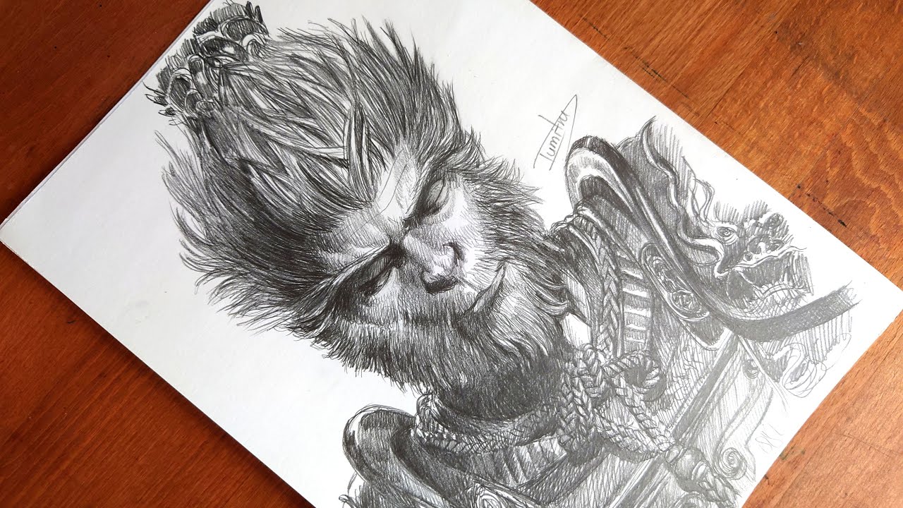 Drawing Pencil Sketch or Technique is Black Myth WUKONG | dumit3 arts ...