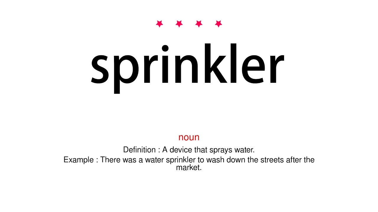 How to pronounce sprinkler - Vocab Today - YouTube