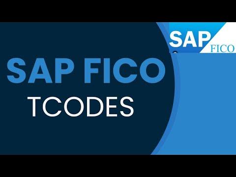 SAP FICO : SAP Finance and controlling TCODES - YouTube