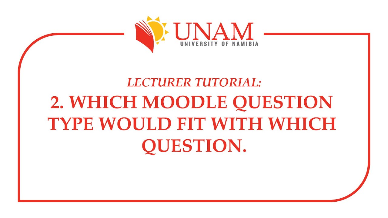 2 Which Moodle Question type would fit with which Question - YouTube