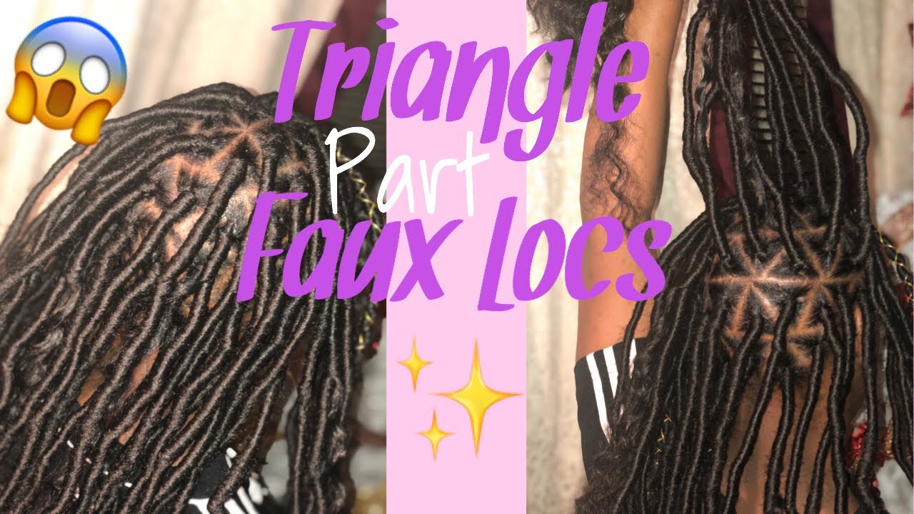 How To: Triangle Part Faux Locs‼️ | YaniPunani - YouTube