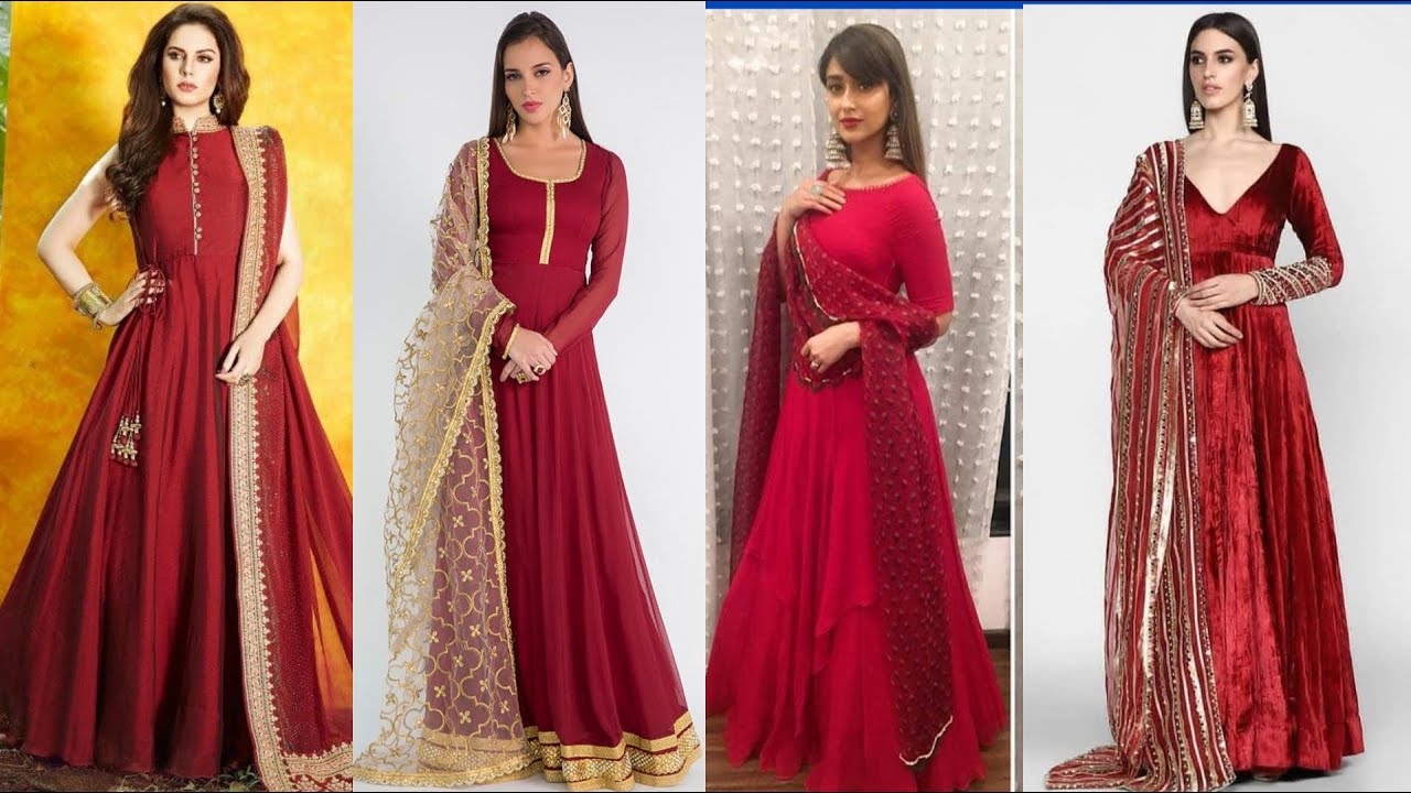 Latest most demanding Red Awesome Clr Different Types Dresses For Girls ...