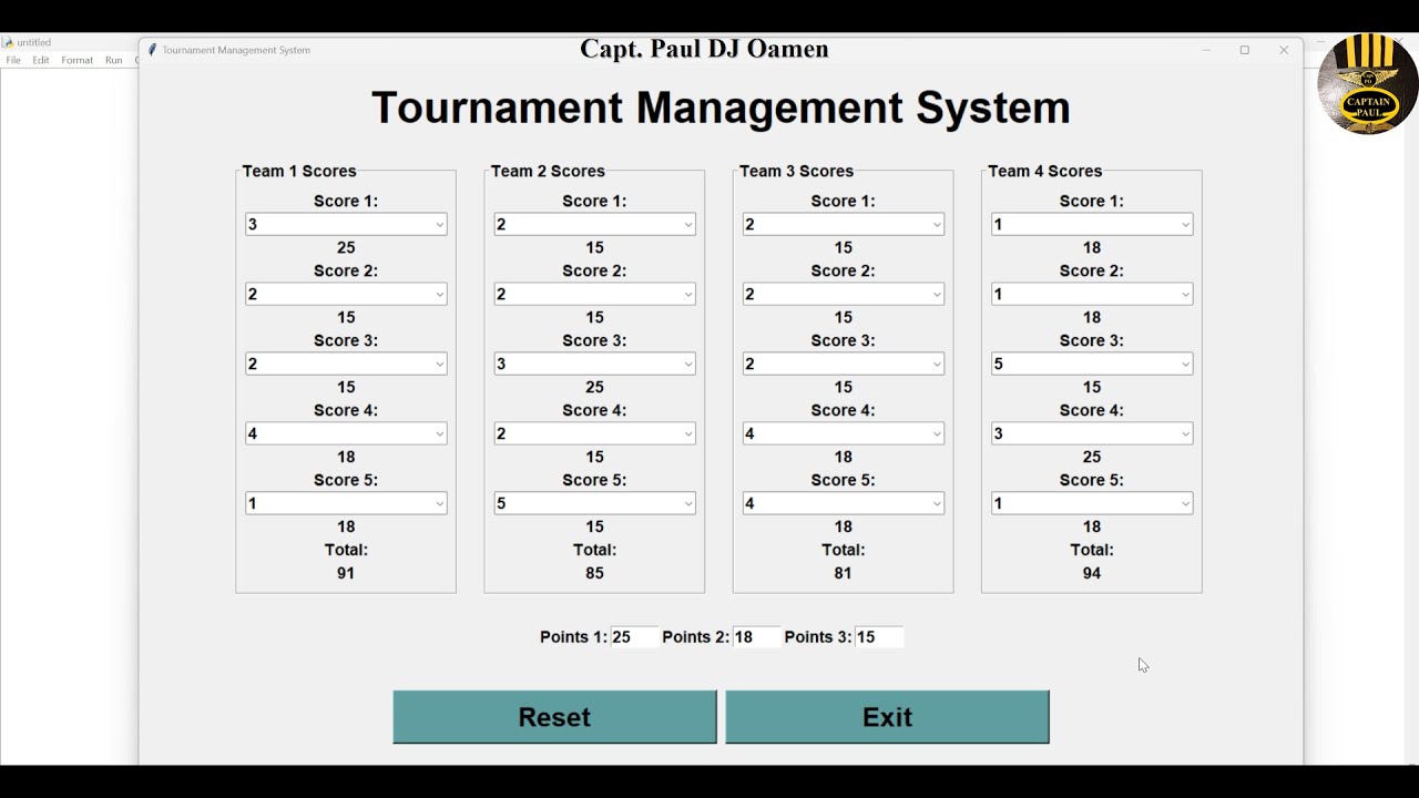 How To Create A Tournament Scoring System In Python Full Tutorial 3619