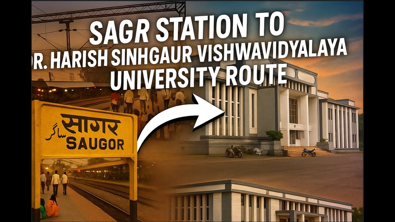 Sagar station to Dr. Hari Singh Gour University || Route and fare ...
