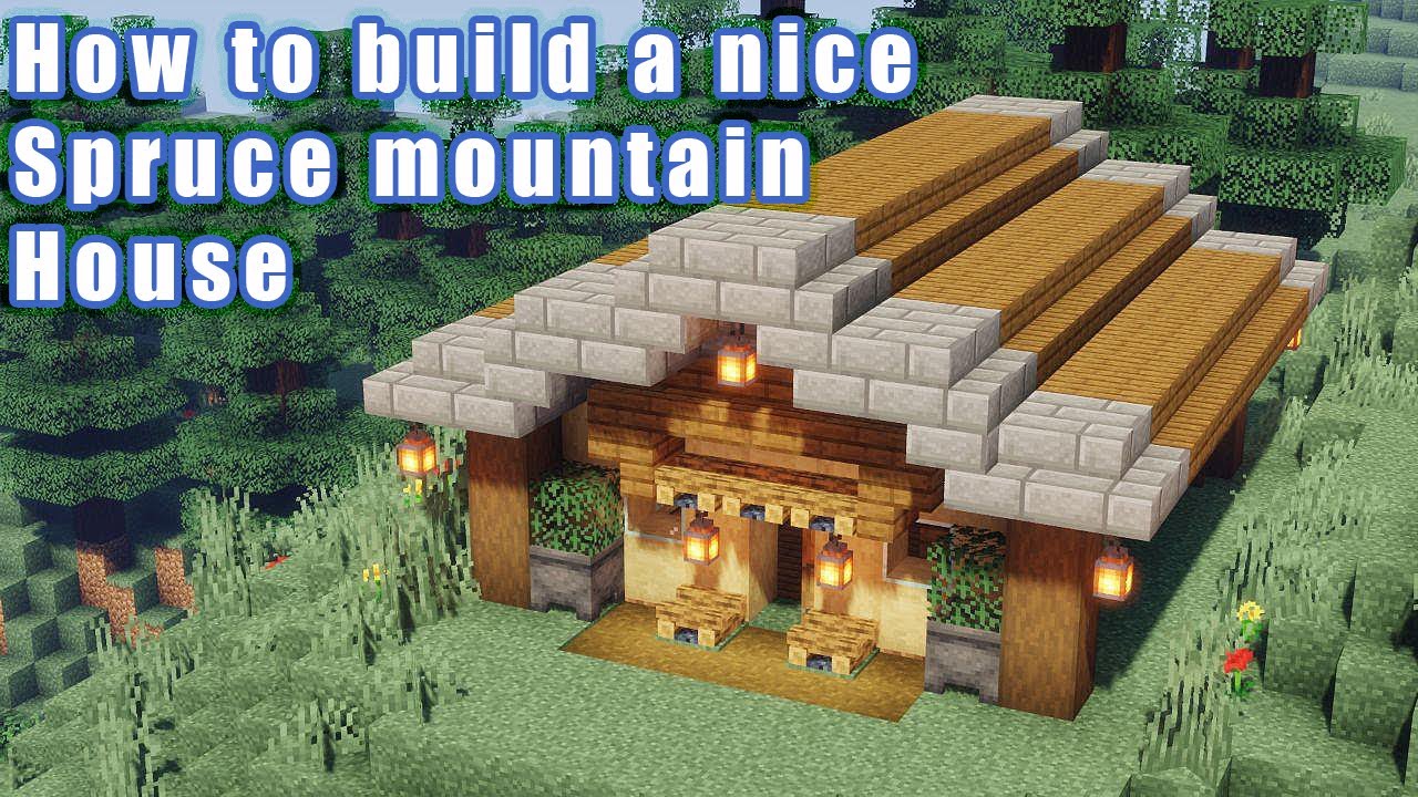 build a nice spruce mountain house ( How to build ) - YouTube
