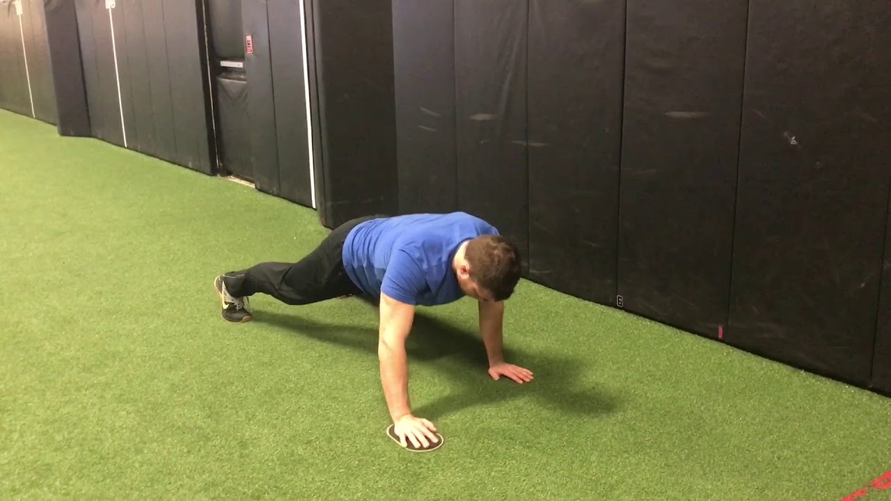 How To - SINGLE ARM SLIDER PUSH UP - YouTube