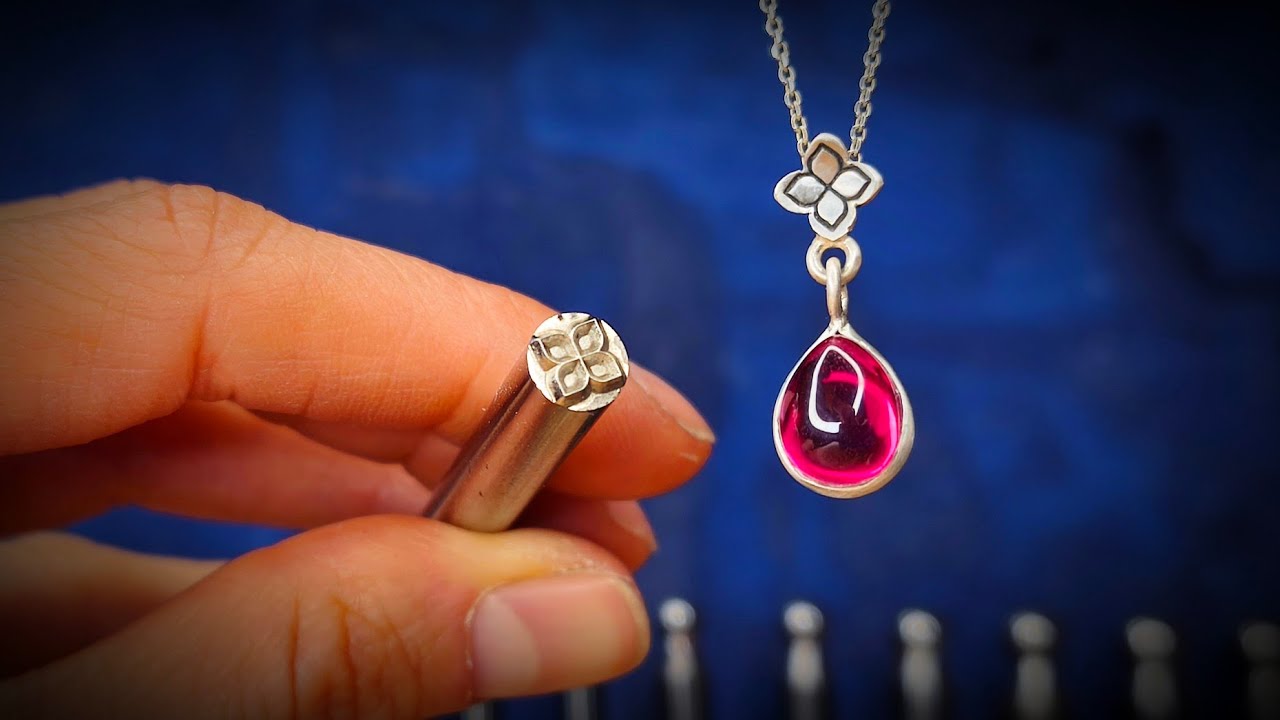Silver Earrings and Necklace with Synthetic Ruby | Handmade Jewelry ...
