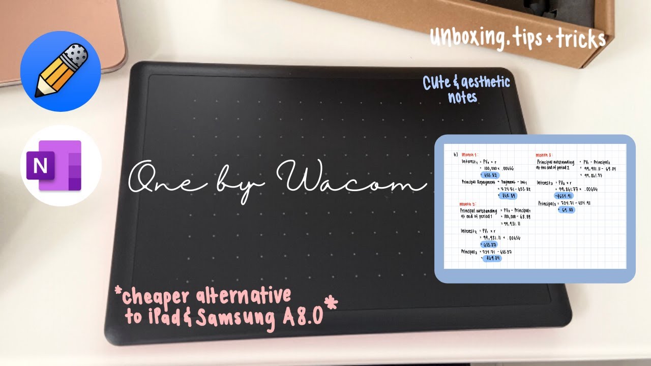 ONE BY WACOM Unboxing, Review + Tips (Digital Note-taking using OneNote ...