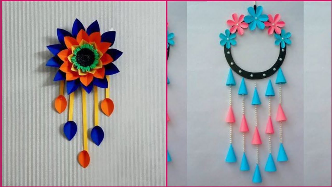 Hanging paper craft Design paper design #easypaperart - YouTube
