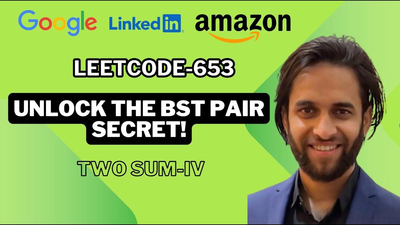 Leetcode 653 Two Sum Iv Input Is A Bst Youtube 9111