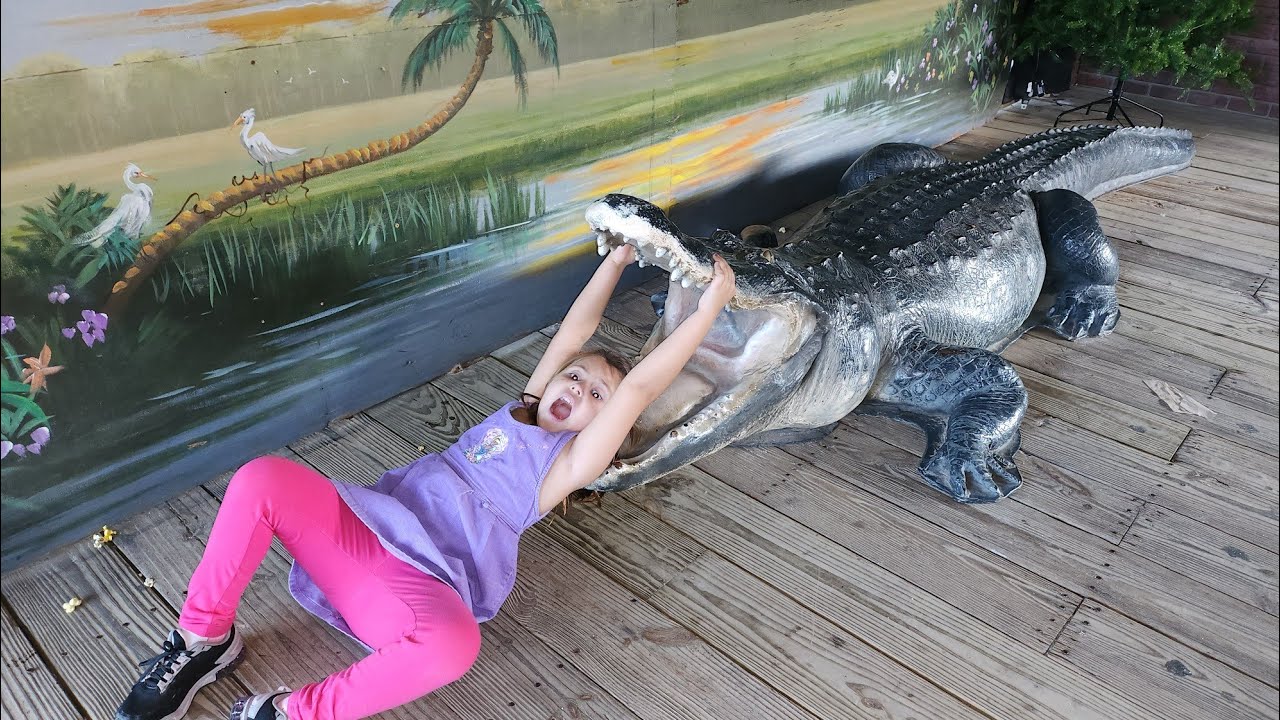 Liz and Big White Gator - Gatorland Orlando - YouTube