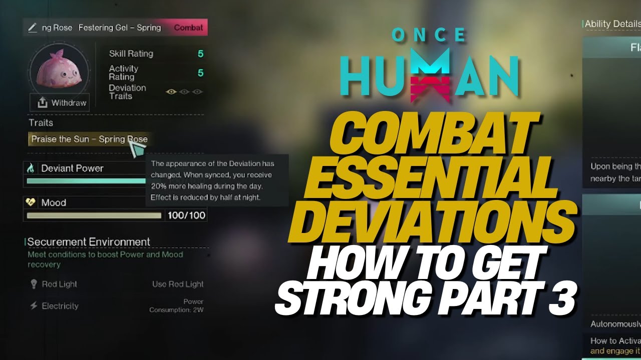 Once Human: How to Get Strong - Part 3: Deviations for Combat ...