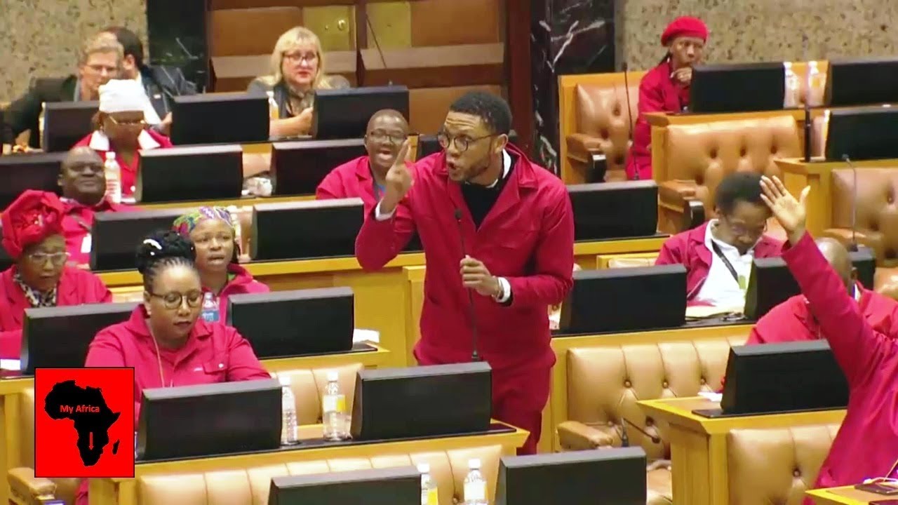 Angry EFF In Parliament - Soccer Blackout On SABC - YouTube