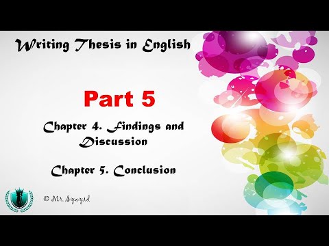 (PART 5) Writing Chapter 4 and Chapter 5 in Thesis - YouTube
