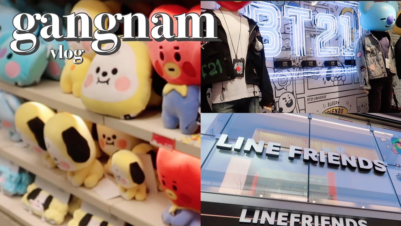 gangnam vlog // line friends store + daiso haul - YouTube