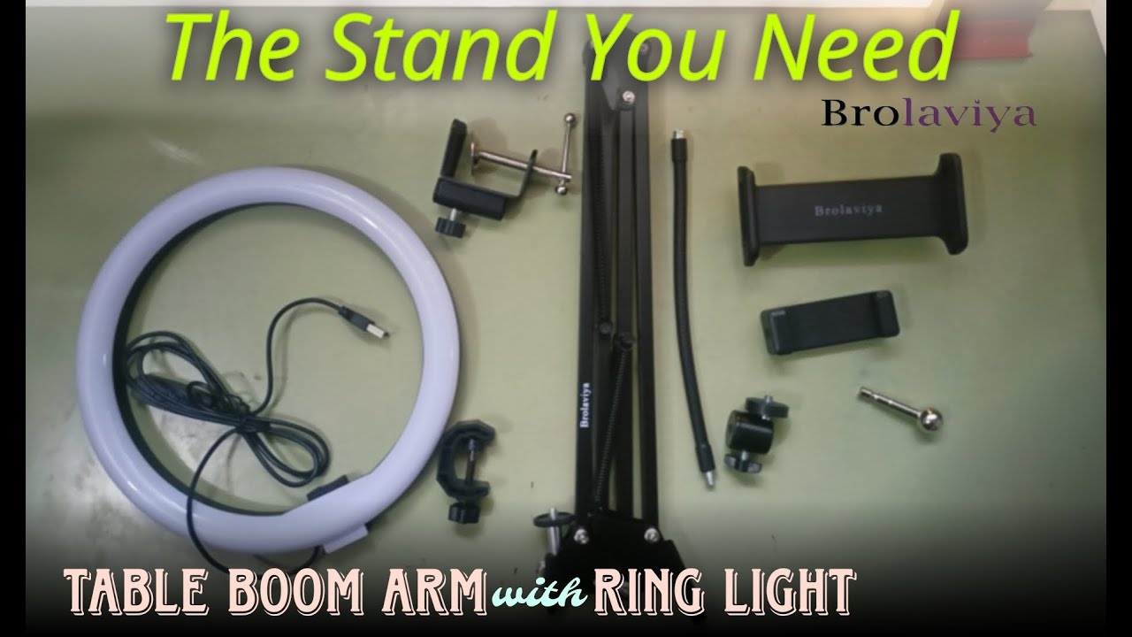 Table Boom Arm With Ring Light | Unboxing - YouTube