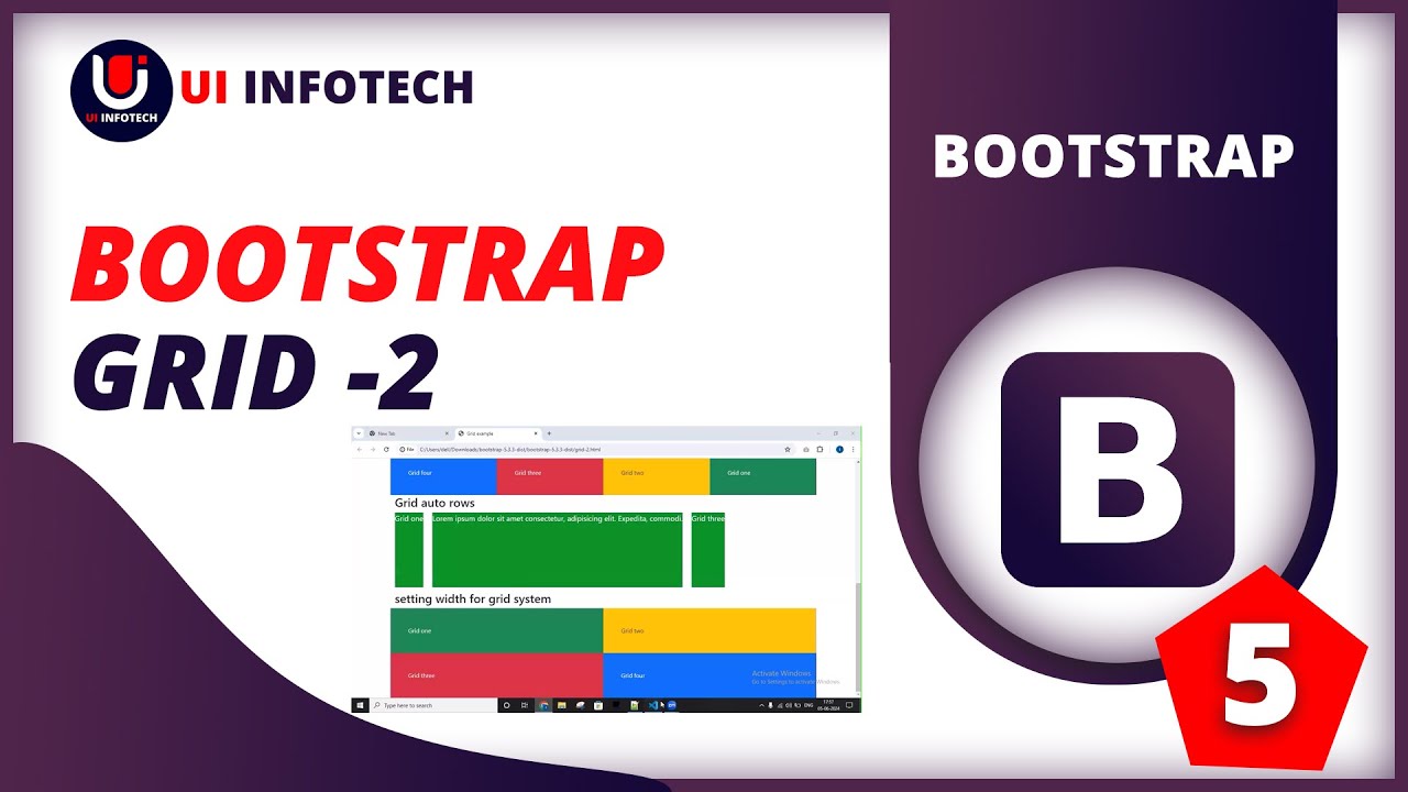 Bootstrap 5 Grid 2 System Creating A Grid By Using Bootstrap5 With An Examples Bs 5 Crash 3801