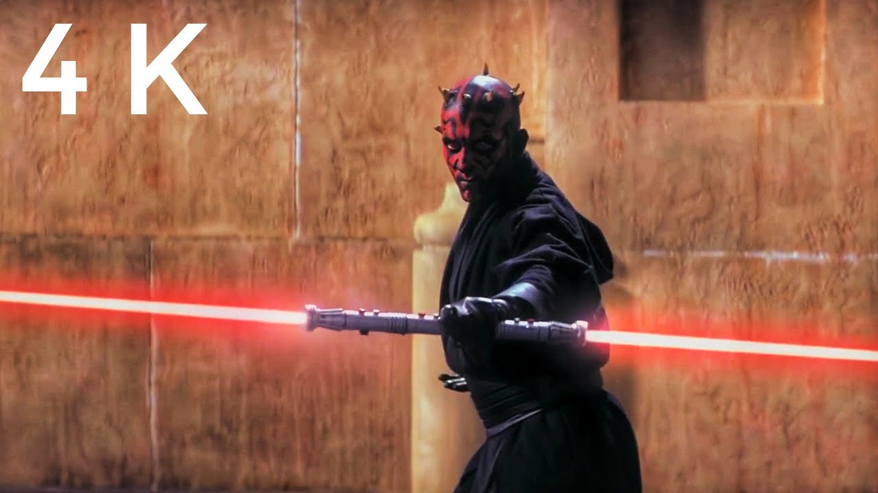 Obi-Wan & Qui-Gon Jinn vs Darth Maul Scene - Star Wars: The Phantom ...