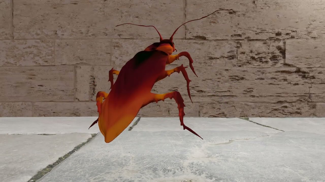 Dancing cockroach meme but i tried to make it in blender - YouTube