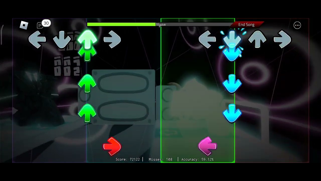 little gameplay of the song nyaw of the fnf mod arcade showdown (kapi ...