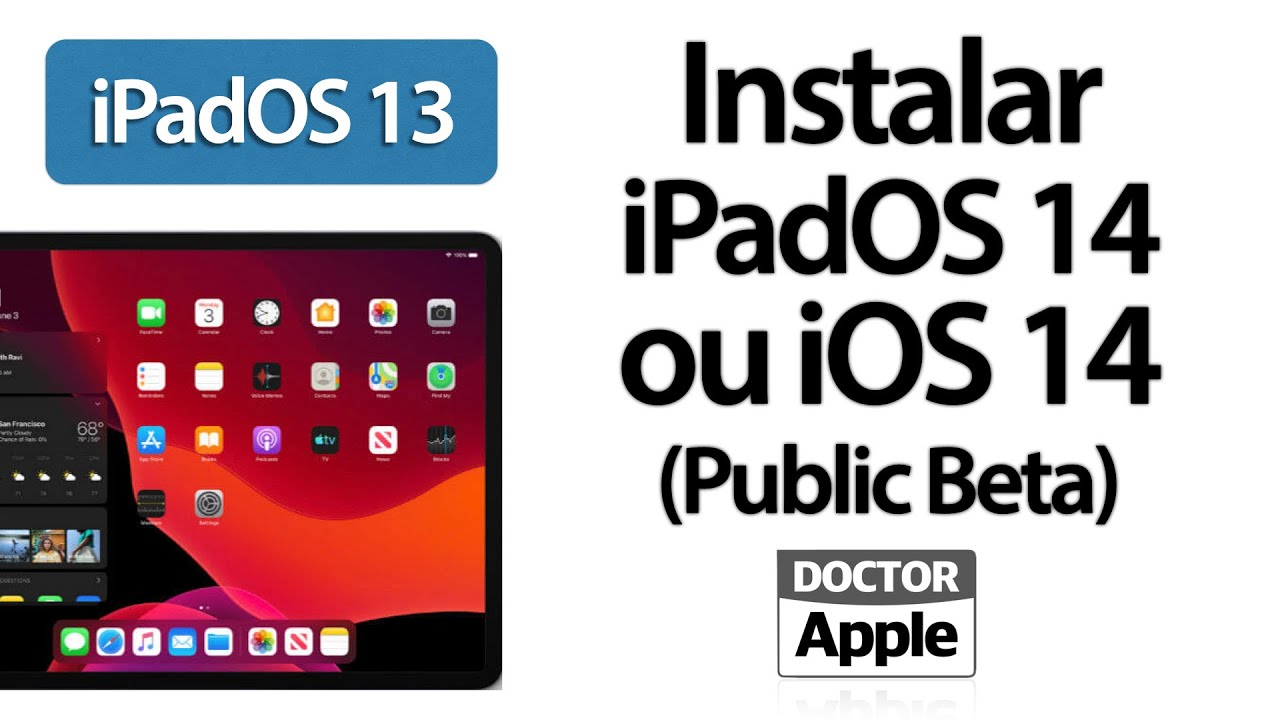 Curso iPad - Como Instalar iPadOS 14 ou iOS 14 Public Beta - YouTube