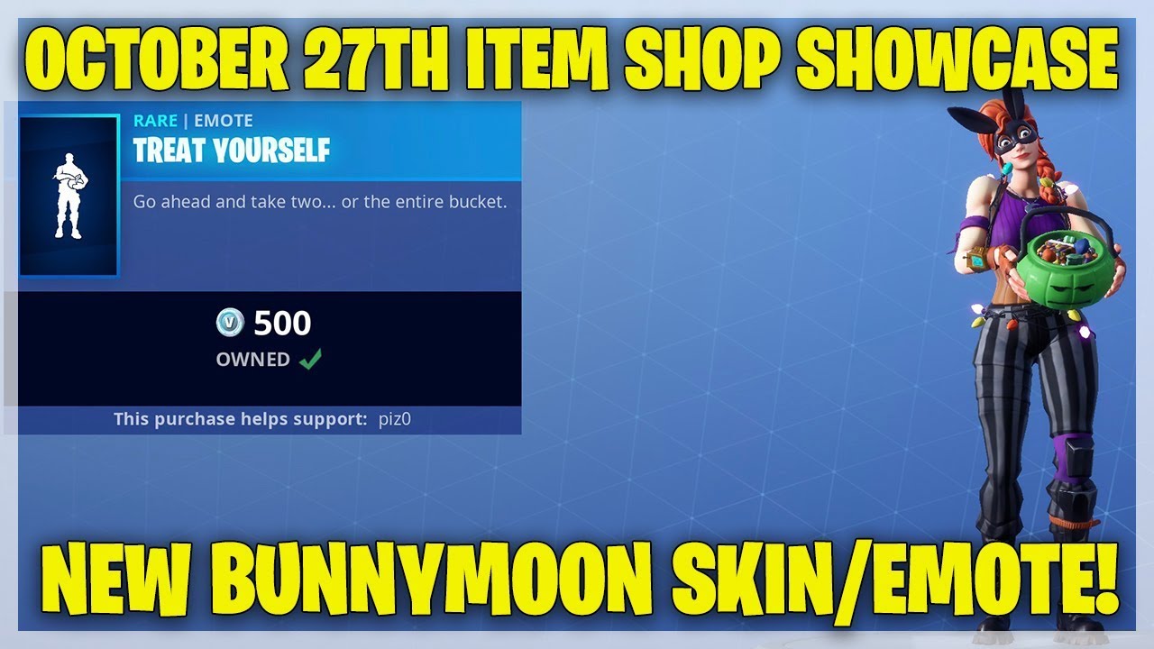 Fortnite Item Shop New Bunnymoon Skin And Emote October 27th 2018 Fortnite Battle Royale