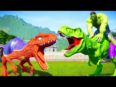 Evil Black Trex Trap Dinosaurs - Super Red Trex's Epic Rescue Adventure | Jurassic Comedy Cartoons