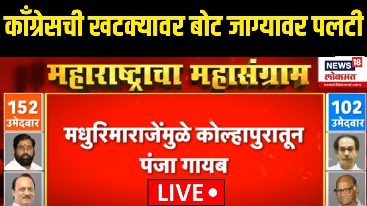 Maharashtra Election kolhapur LIVE | Satej Patil | Madhurima Raje ...