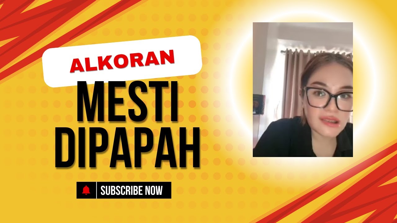 Alkoran mesti dipapah, gak bisa berdiri sendiri - YouTube