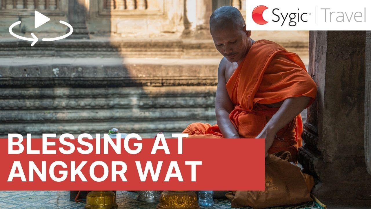 360 video: Buddhist Blessing at Angkor Wat, Siem Reap, Cambodia - YouTube